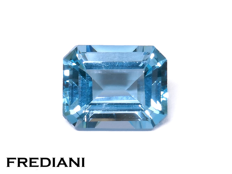 Topaze bleue rectangulaire - Frediani Pierres précieuses